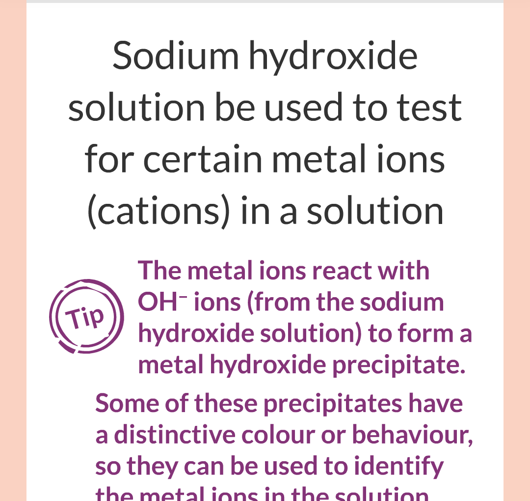 5 - Metal Hydroxide Precipitate Tests
