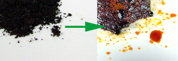 Deliquescent and hygroscopic